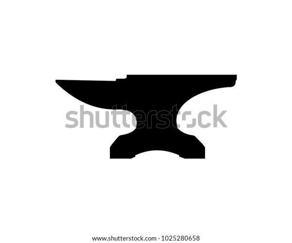 Black Anvil for Forging Symbol Logo Vector