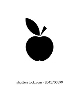 Black Apple Icon Vector Illustration Isolated Stock Vector (Royalty ...