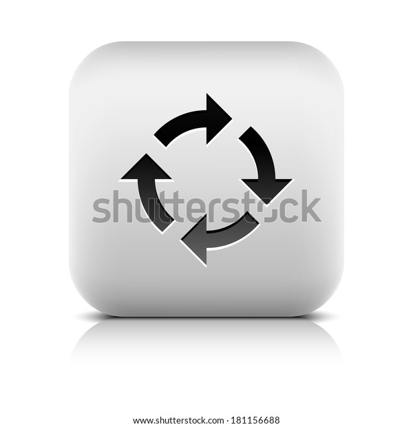 Black Arrow Icon Rotation Reset Loop Stock Vector (Royalty Free ...