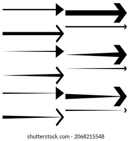 Black Arrows Pointing Right Arrow Shape Stock Vector (Royalty Free ...