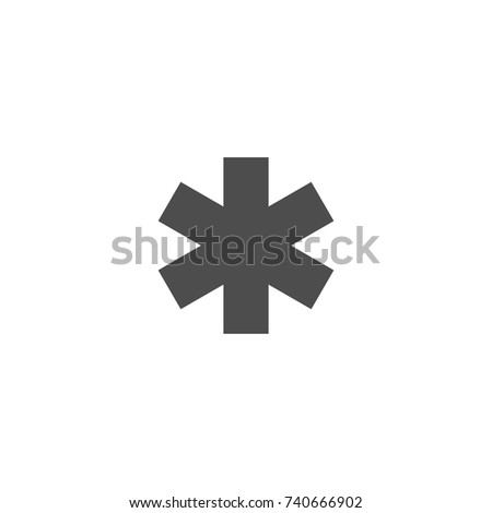 Black Asterisk Footnote Icon Asterisk Sign Stock Vector (Royalty Free ...