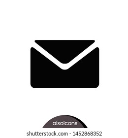 Black Back Closed Envelope Mail Icon Stock Vector (Royalty Free ...