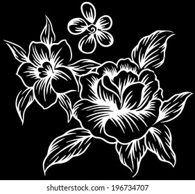 Black Background Beautiful Designs Stock Vector (Royalty Free) 196734707