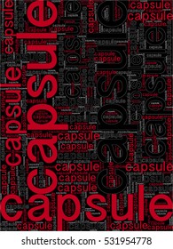 Black Background Capsule Text Illustration Vector Stock Vector (Royalty ...
