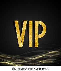 Black Background Golden Text Vip Vector Stock Vector (Royalty Free ...