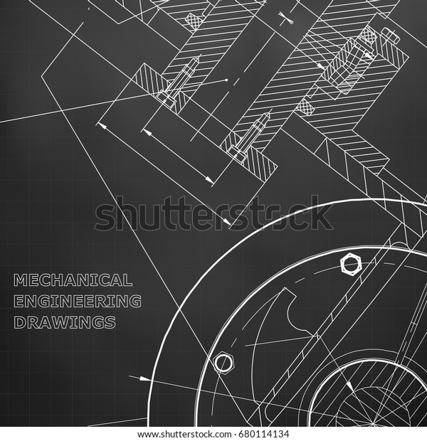 Black Background Grid Backgrounds Engineering Subjects Stock Vector ...