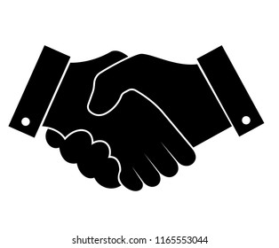 Black Background Handshake Flat Style Vector: เวกเตอร์สต็อก (ปลอดค่า ...