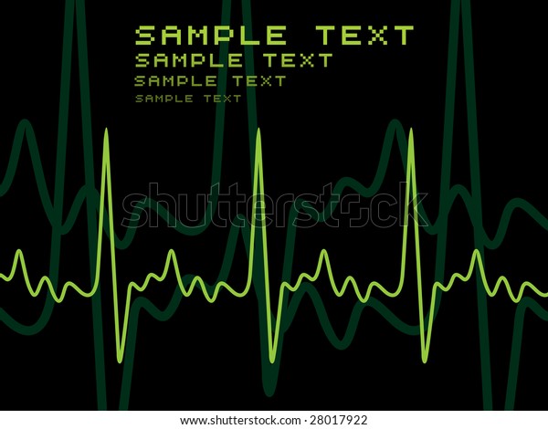 Black Background Life Line Symbol Stock Vector (Royalty Free) 28017922 ...