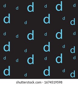 Black Background On Blue D Letter Stock Vector (Royalty Free ...