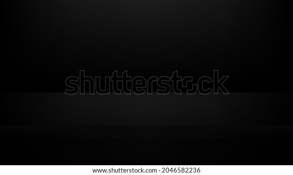Black Background Realistic Dark Platform Making Stock Vector (Royalty ...