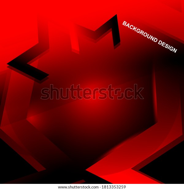 Black Background Red Gradients Black Arrows Stock Vector (Royalty Free ...