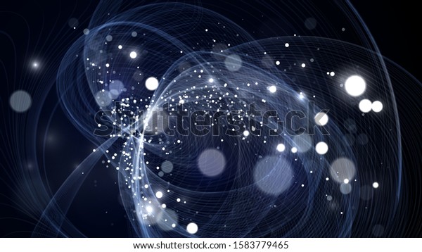 Black Background Silver Wave Silver Dust Stock Vector (Royalty Free ...
