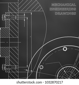Black Background Technical Illustration Mechanical Engineering Stock ...