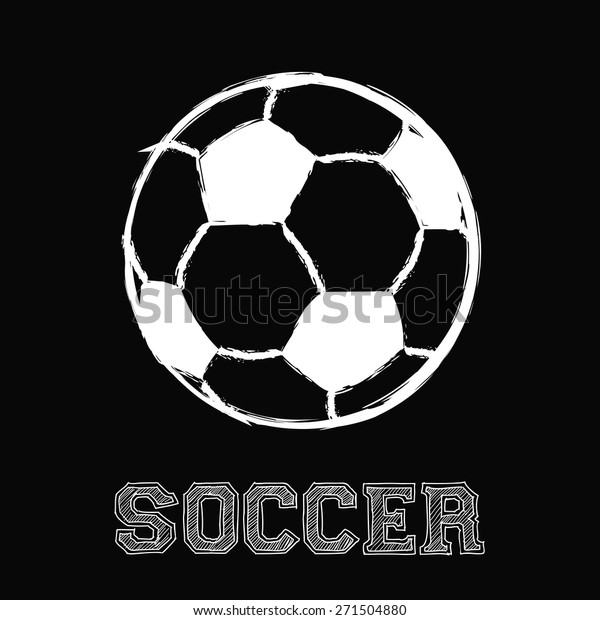 Black Background Text Soccer Ball Vector Stock Vector (Royalty Free ...