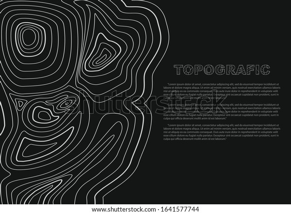 Black Background Topographic Map Topographic Map Stock Vector (Royalty ...