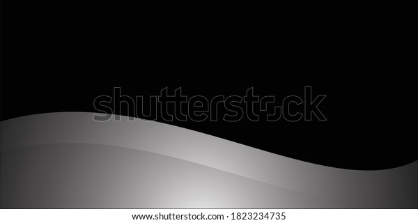 Black Background Two Gradients Curves Bottom Stock Vector (Royalty Free ...