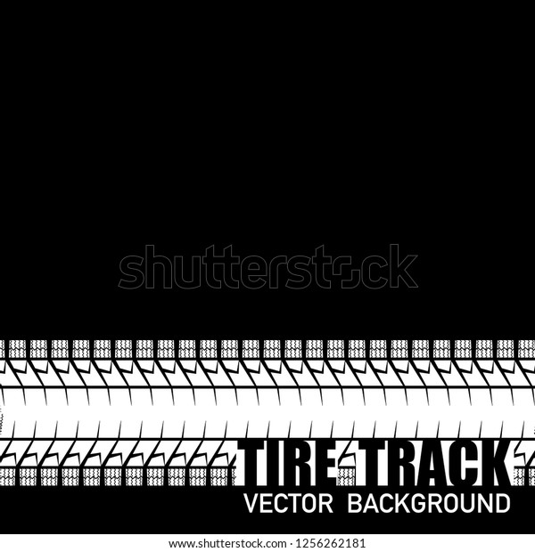 Black Background White Tire Track Sample Stock Vector (Royalty Free ...