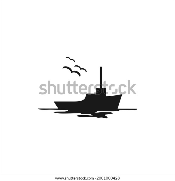 Black Barge Logo Design Image Sea Stock Vector (Royalty Free ...