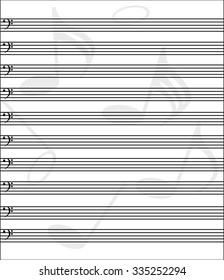 Black Bass Clef Stave Notes Vector: Vector có sẵn (miễn phí bản quyền ...