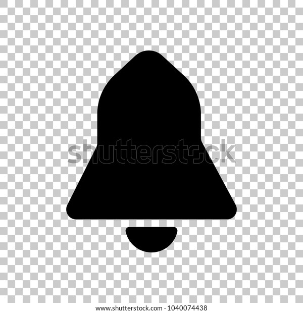 Black Bell Icon On Transparent Background Stock Vector (Royalty Free ...