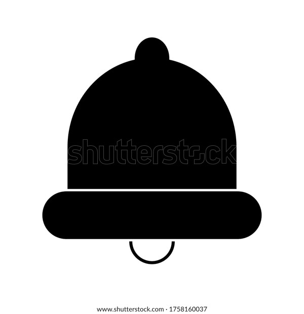 Black Bell Icon Vector Isolated On Stock Vector (Royalty Free ...