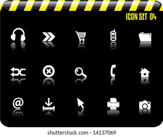 Black Bg Icons 2 Stock Vector (Royalty Free) 14137069 | Shutterstock