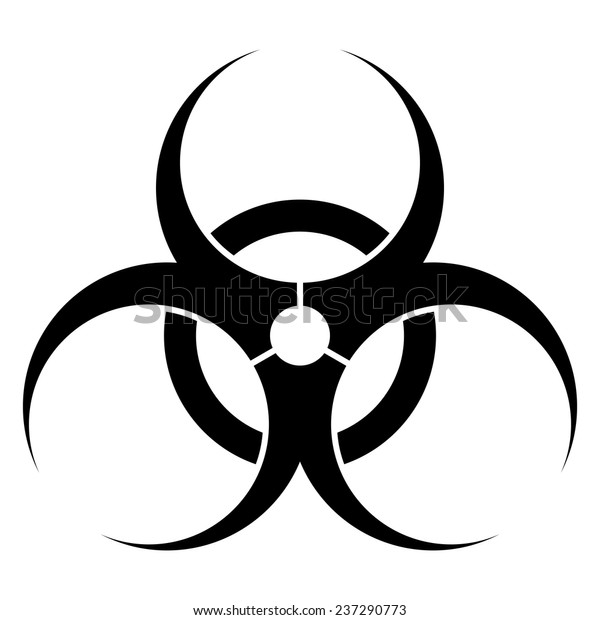 Black Biohazard Symbol Icon Isolated On Stock Vector (Royalty Free ...