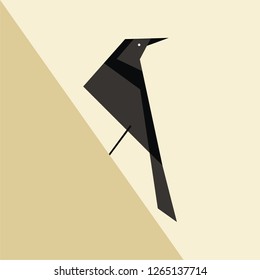 Black Bird Illustration Vector: vector de stock (libre de regalías ...