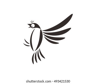Black Bird Logo Stock Vector (Royalty Free) 493421530 | Shutterstock