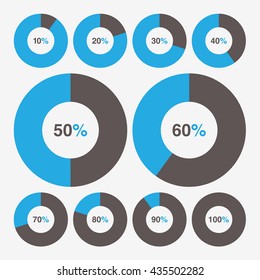 Black Blue Chart Percent Pie Chart Stock Vector (Royalty Free ...