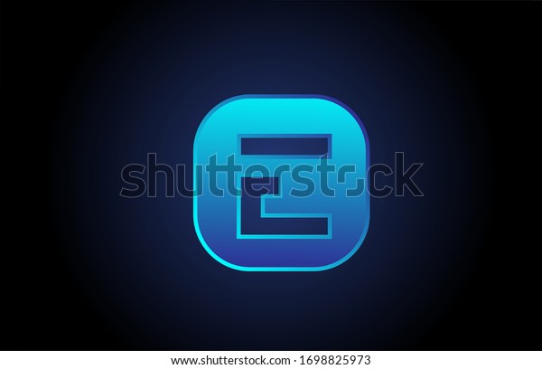 Black Blue E Alphabet Letter Logo Stock Vector (Royalty Free ...