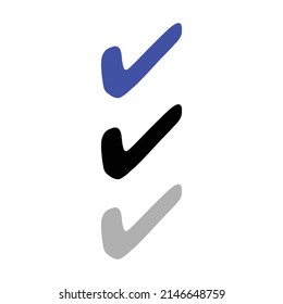Black Blue Grey Right Tick Vector Stock Vector (Royalty Free ...