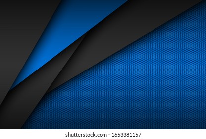 Black Blue Modern Material Design Perforated Stock Vector (Royalty Free ...