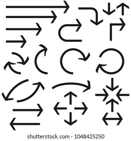 Black Bold Arrows Set Set Icons Stock Vector (Royalty Free) 1052552969 ...