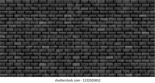 Black Brick Background Pattern Vector Illustration Stock Vector ...