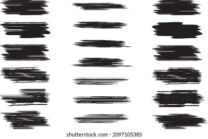 Black Brush Stroke Banner Template Collection Stock Vector (Royalty ...