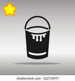 Black Bucket Icon Button Logo Symbol Stock Vector (Royalty Free ...