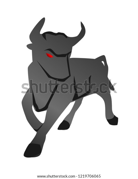 Black Bull Icon Logo Vector Isolated Stock Vector (Royalty Free) 1219706065