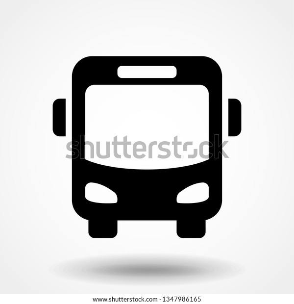 Black Bus Icon Isolated On White Stock Vector (Royalty Free) 1347986165