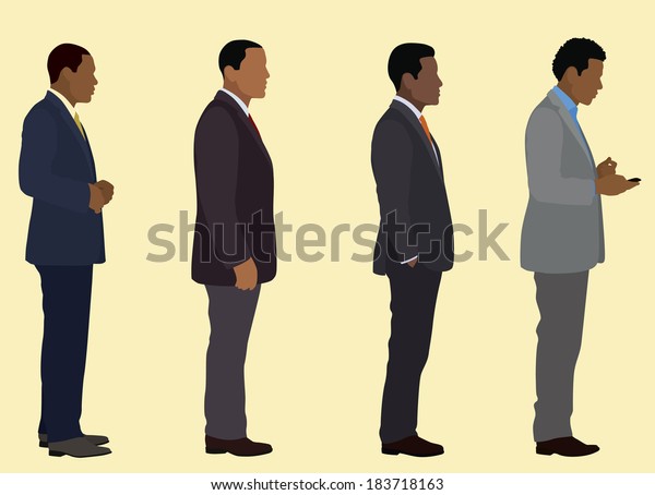 Black Businessmen Side Stock Vector (Royalty Free) 183718163 | Shutterstock