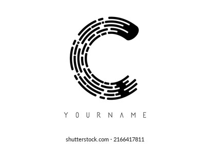 Black C Letter Logo Concept Creative Stock Vector (Royalty Free ...