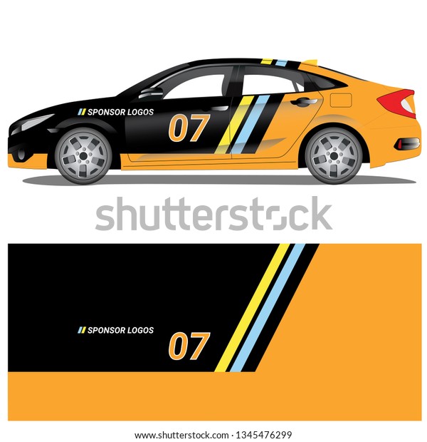 Black Car Decal Vector Stock Racing Stock Vector (Royalty Free ...