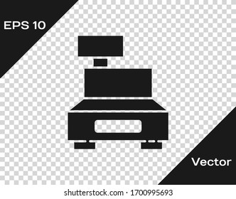 Black Cash Register Machine Check Icon Stock Vector (Royalty Free ...