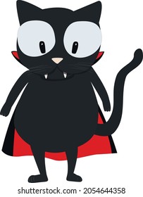 Black Cat Vampire Costume Stock Vector (Royalty Free) 2054644358 ...