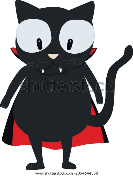 Black Cat Vampire Costume Stock Vector (Royalty Free) 2054644358 ...