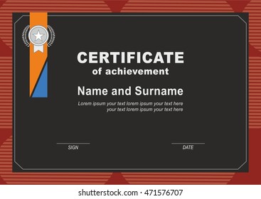 Black Certificate Official Blank Stock Vector (Royalty Free) 471576707 ...
