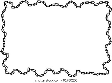 Black Chains On White Background Frame Stock Vector (Royalty Free ...