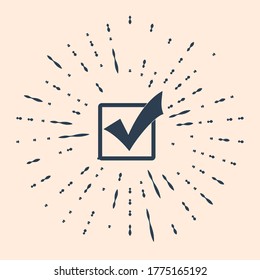 Black Check Mark Box Icon Isolated Stock Vector (Royalty Free ...