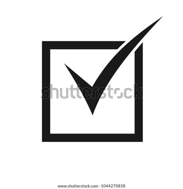 Black Check Mark Icon Box Check Stock Vector (Royalty Free) 1044270838 ...
