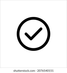 Icono de marca de verificación negra.: vector de stock (libre de ...